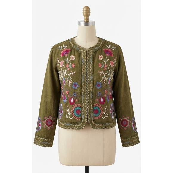 Johnny Was | Jackets & Coats | New Johnny Was Linen Bolero Jacket In ...